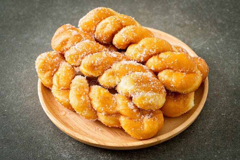 Sugar Doughnut in Spiral Shape Stock Photo - Image of brown, doughnut ...