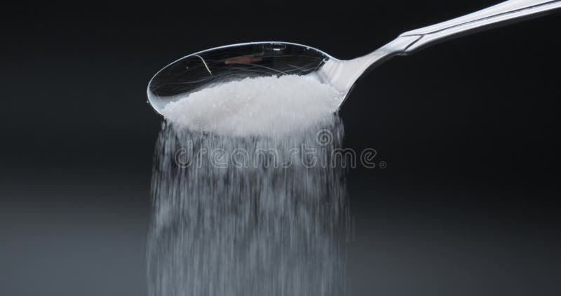 Sugar Falling from Spoon in Slow Motion Stock Video - Video of cooking ...
