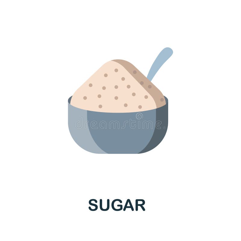 Sugar Flat Icon. Color Simple Element from Nutrition Collection ...