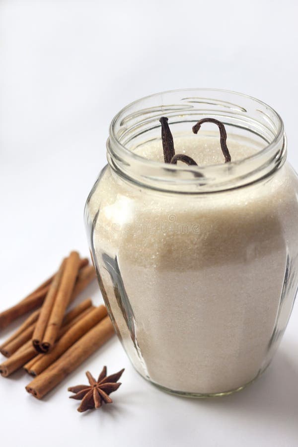 Sugar Flavored with Vanilla in a Jar Stock Image - Image of cooking ...