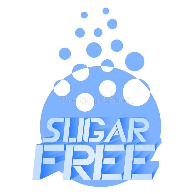 Sugar free stock vector. Illustration of blue, symbol - 19143485