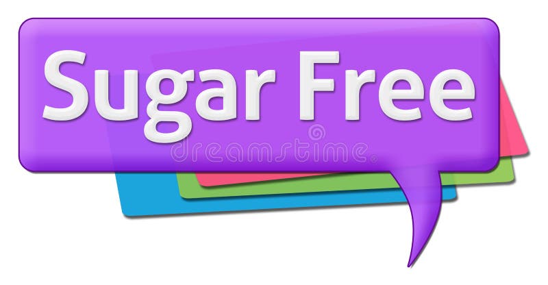 Sugar Free Text with Colorful-Kommentar-Symbole Stock Abbildung ...