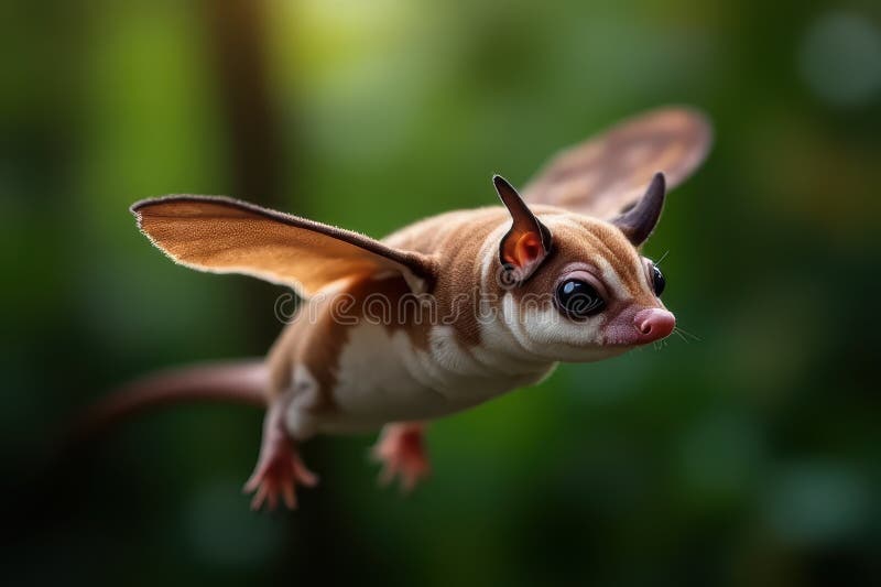 Sugar Glider Aerial Adventure Stock Illustration - Illustration of ...