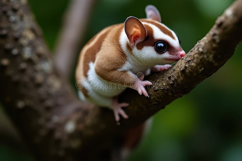 Sugar Glider Tree Adventure Stock Illustration - Illustration of ...