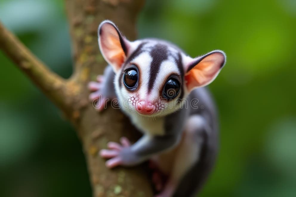 Sugar Glider Tree Ascent stock illustration. Illustration of present ...