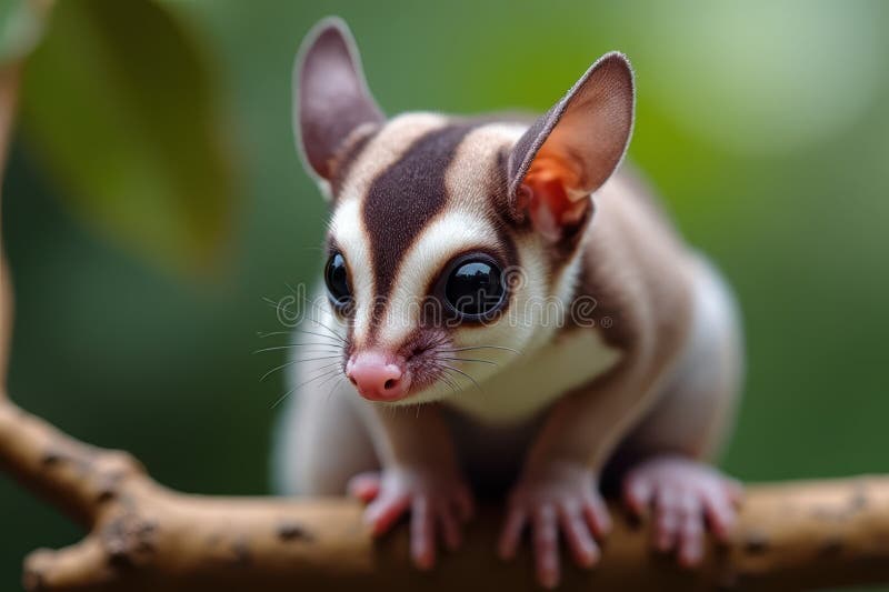 Sugar Glider Tree Playtime stock illustration. Illustration of detail ...