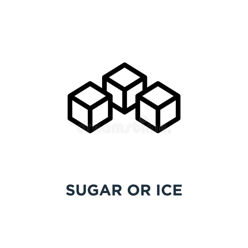Sugar or Ice Icon. Sugar or Ice Concept Symbol Design, Vector Il Stock ...
