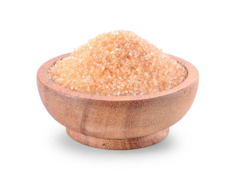 Sugar in White Bowl Isolated on White Background Stock Photo - Image of ...