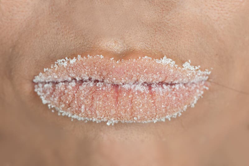 Sweet lips with sugar stock image. Image of delicious - 6807515