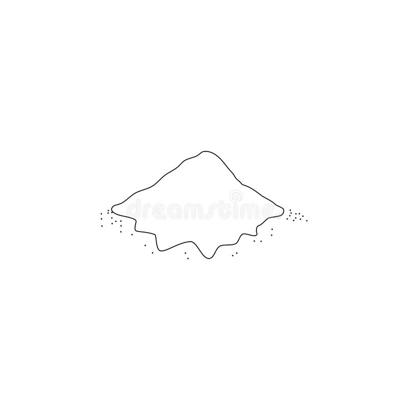 Sugar Mound Icon Line Inside Pouring Illustration Design Stock Vector ...