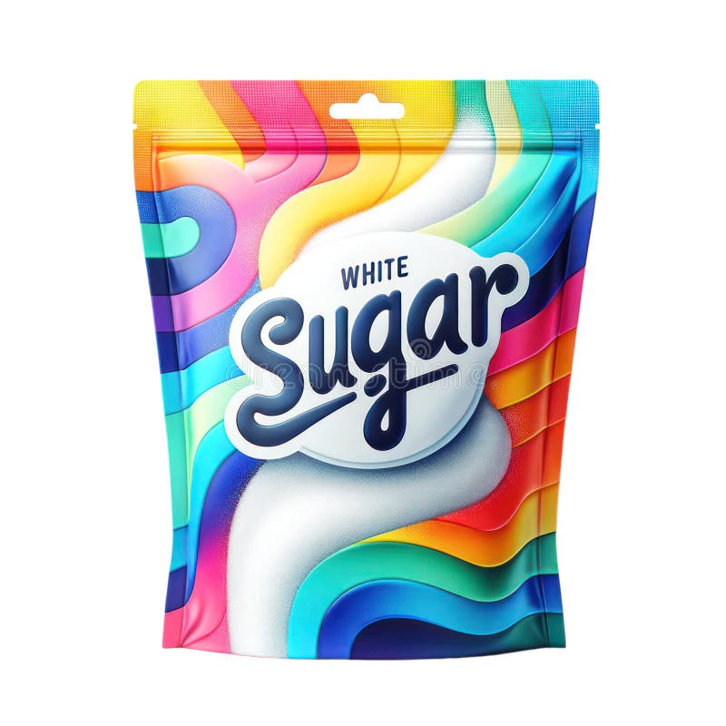 Sugar Package Isolated on White Transparent Background Stock ...