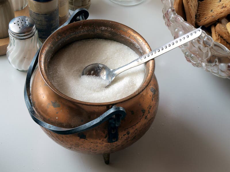 Sugar pot stock photo. Image of sugar, color, refined - 156304974