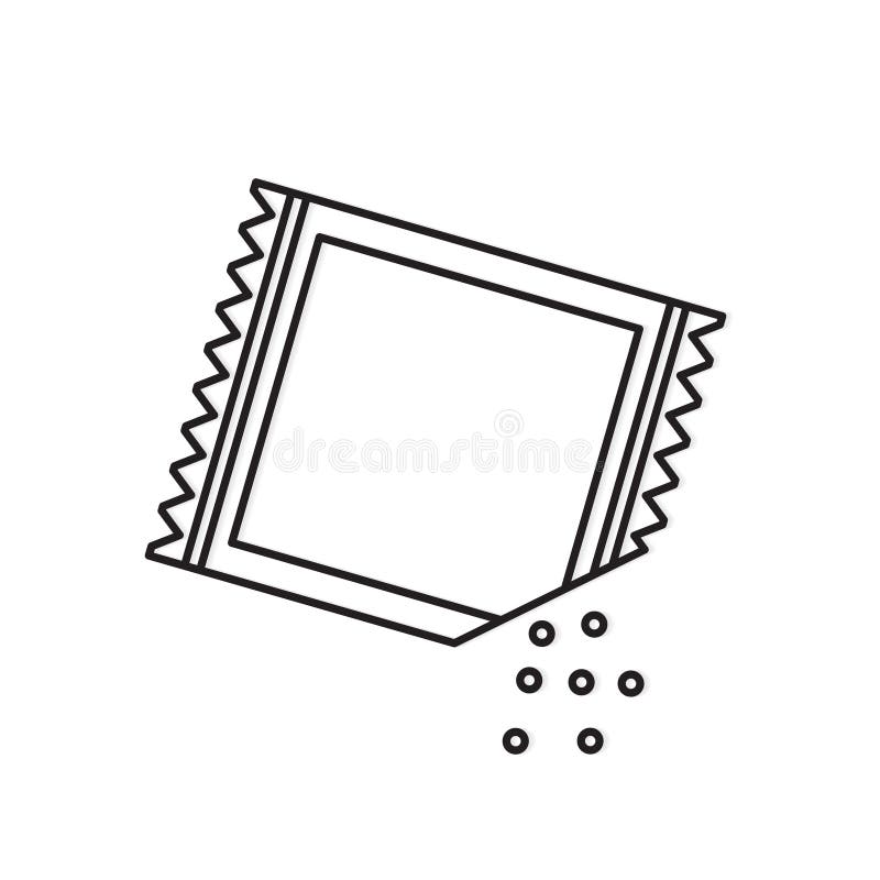 Sugar Powder Paper Sachet Icon Stock Vector - Illustration of blank ...