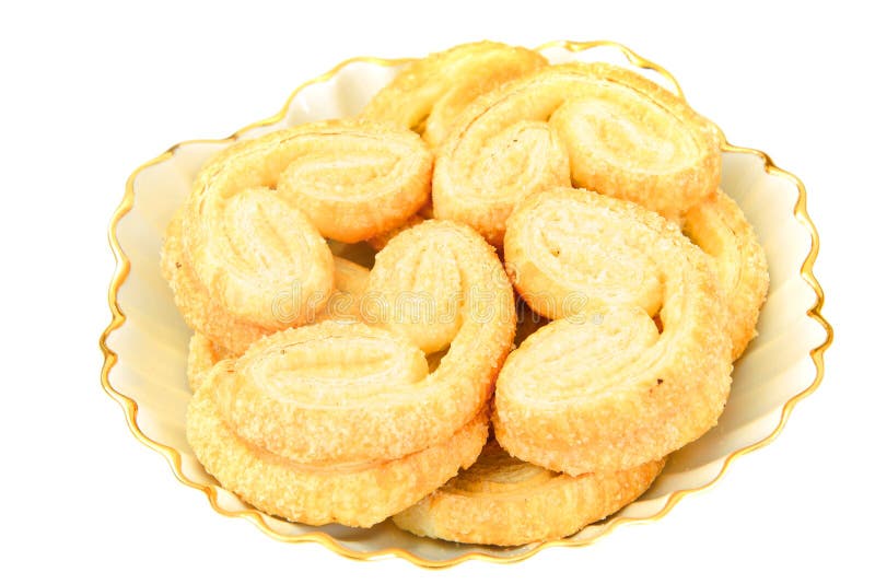 Sugar Puff Cookies on Plate Stock Photo - Image of dessert, fluffy ...