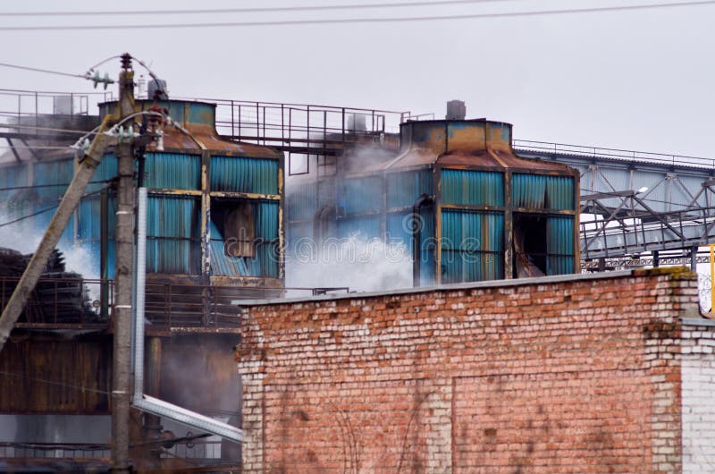 Sugar Refinery is Working at Full Capacity Stock Image - Image of urbex ...