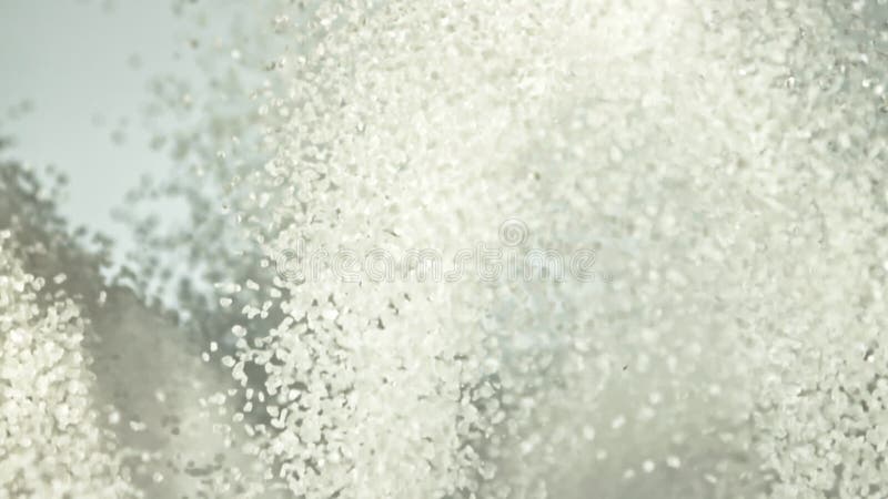 Sugar Rises Up and Falls Down. Filmed on a High-speed Camera at 1000 ...
