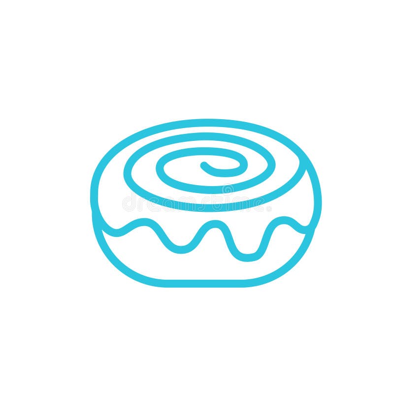 Sugar roll with cinnamon stock vector. Illustration of icing - 306581728