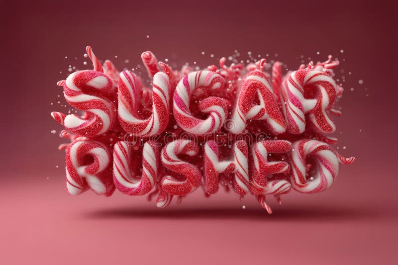 Sugar Rush Exploding Candy Canes Creating Festive Christmas Treat Stock ...