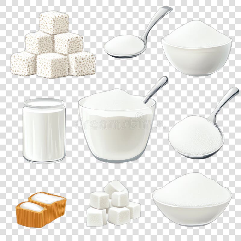 Sugar set illustration stock photo. Illustration of ingredient - 341491046