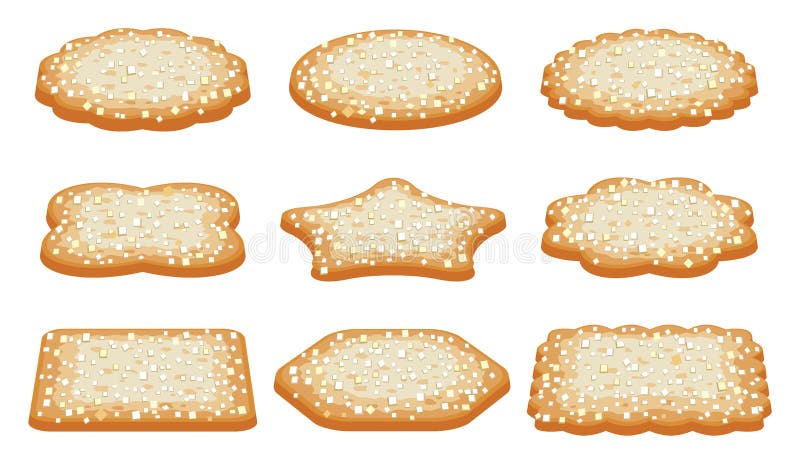 Sugar Shortbread Cookies, Vector Stock Vector - Illustration of candy ...