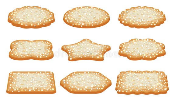 Sugar Shortbread Cookies, Vector Stock Vector - Illustration of candy ...