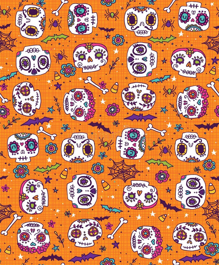 Skull Repeating Pattern Stock Illustrations – 994 Skull Repeating ...