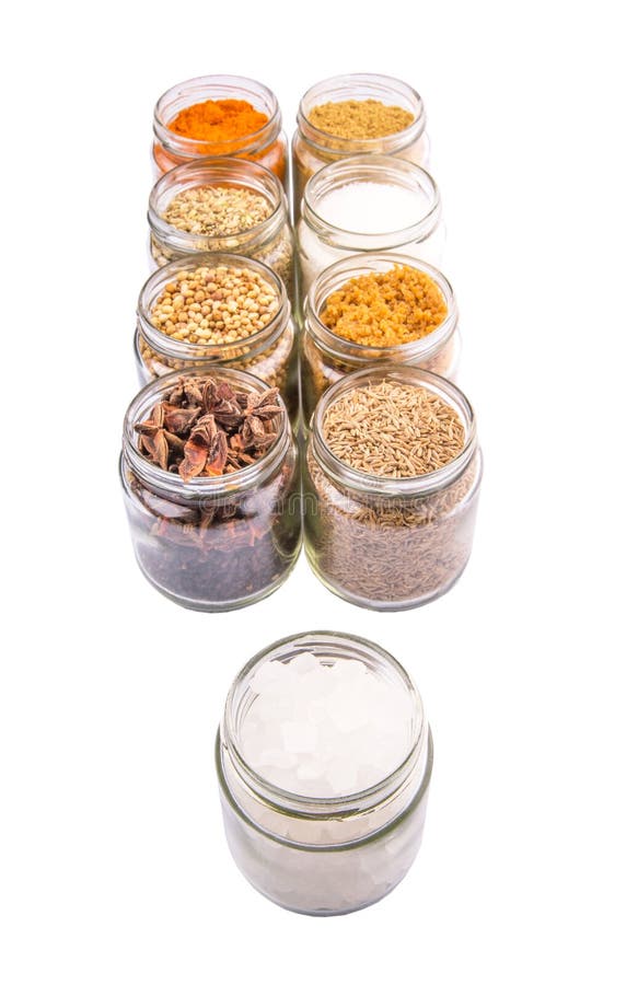 Sugar and Spices on White XI Stock Image - Image of ingredient, exotic ...