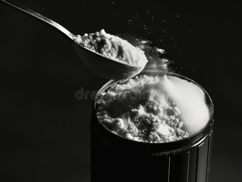 Sugar Spilling from Spoon stock image. Image of nutrition - 372466851