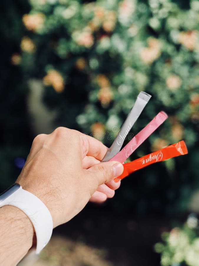 Sugar sticks in hand stock photo. Image of female, hand - 168322342