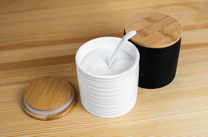 Sugar and table salt stock photo. Image of furniture - 251432204
