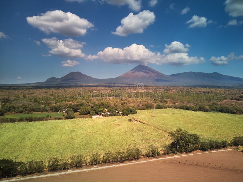 Sugarcane Farm Near Volcano Stock Image - Image of park, nicaragua ...