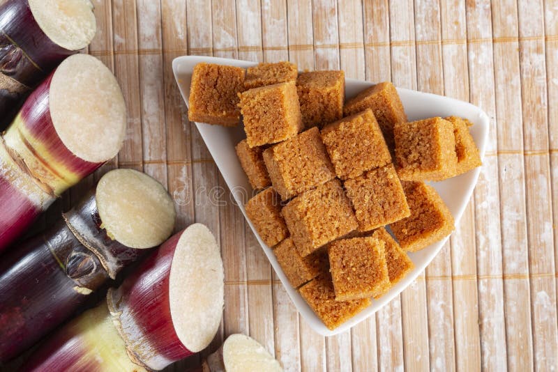 Sugar Cane, Sugar and Panela. Derived from Sugar Cane Stock Photo ...