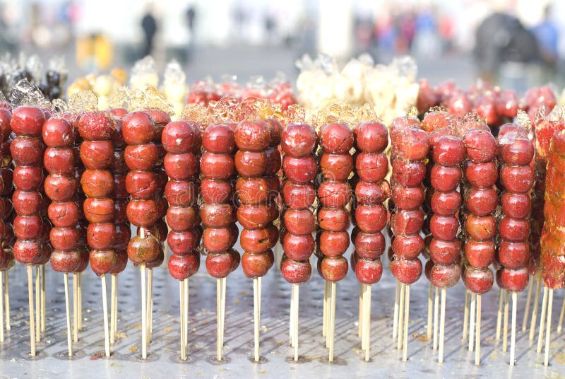 Sugarcoated Haws on a Stick Stock Photo - Image of china, candy: 23333334