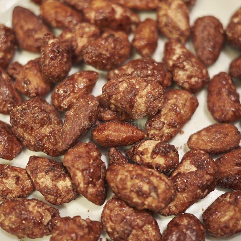 Sugared almonds closeup stock photo. Image of caramel - 109296532