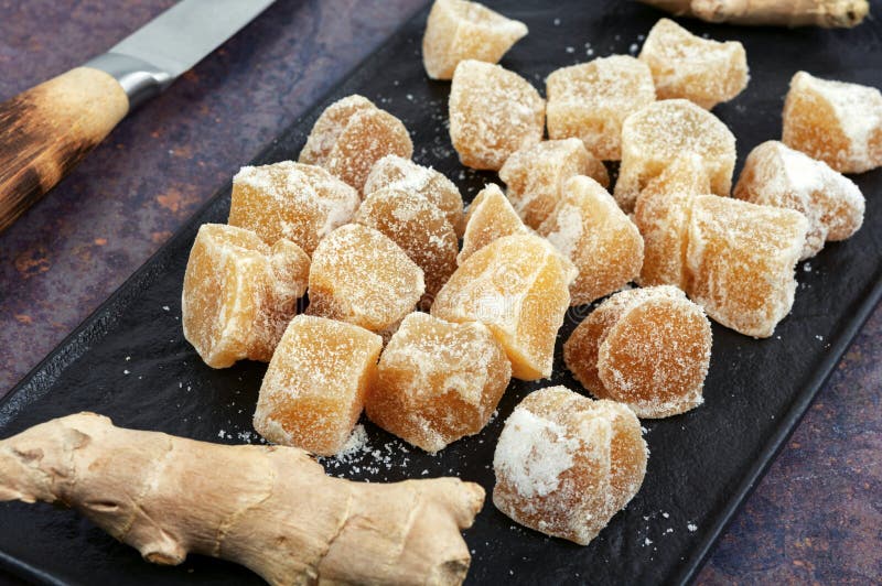 Candied sweets ginger stock photo. Image of slice, sweet - 307223948