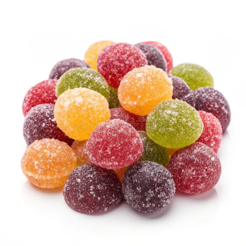 Sugared Plums Isolated on White Background Stock Illustration ...