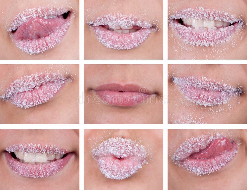 Sugary lips collage stock photo. Image of design, makeup - 20075172