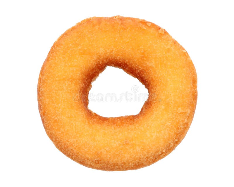 Donut with Red Glossy Glaze Isolated on White Background. One Round Red ...