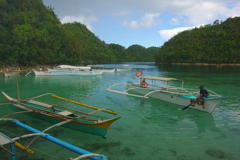 Sugba Lagoon editorial photography. Image of landscape - 97188557