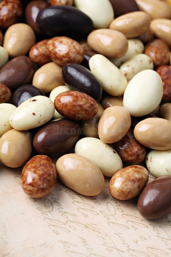 Suggared almonds. stock photo. Image of snack, gourmet - 33589766