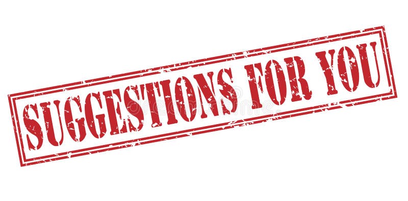 Suggesties Voor U Rode Zegel Stock Illustratie - Illustration of ...