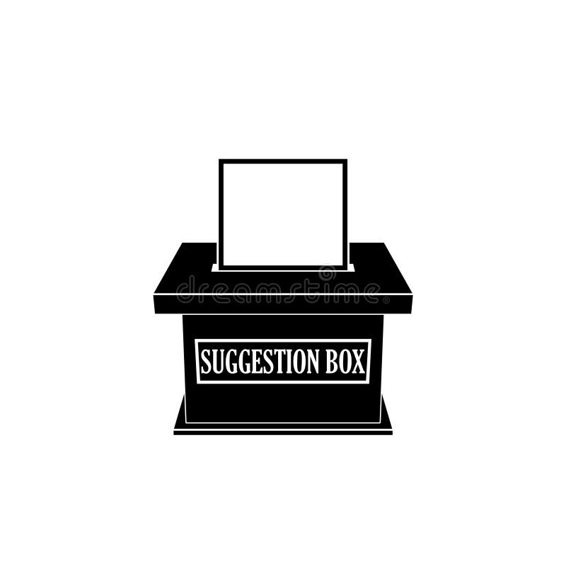 Suggestion Box with Feedback Notes, Icon or Sign Stock Vector ...