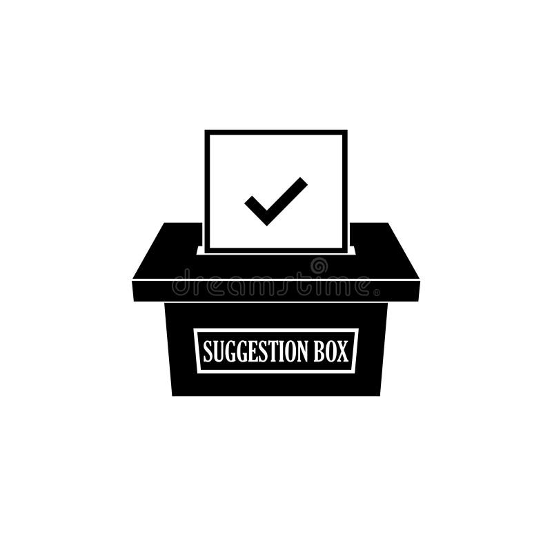 Suggestion Box with Feedback Notes, Icon or Sign Stock Vector ...