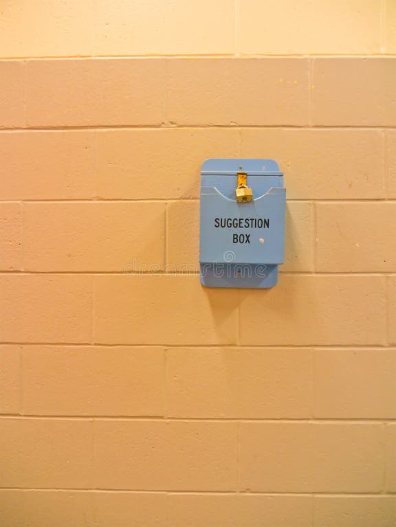 Suggestion box on wall stock image. Image of orange, idea - 27717919