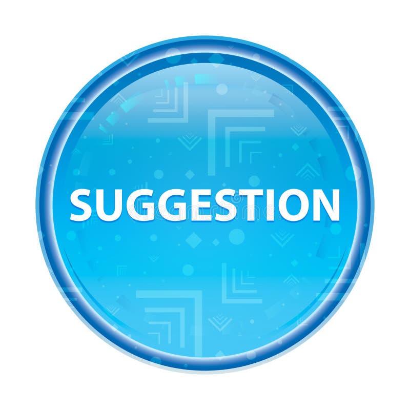 Suggestion Floral Blue Round Button Stock Illustration - Illustration ...