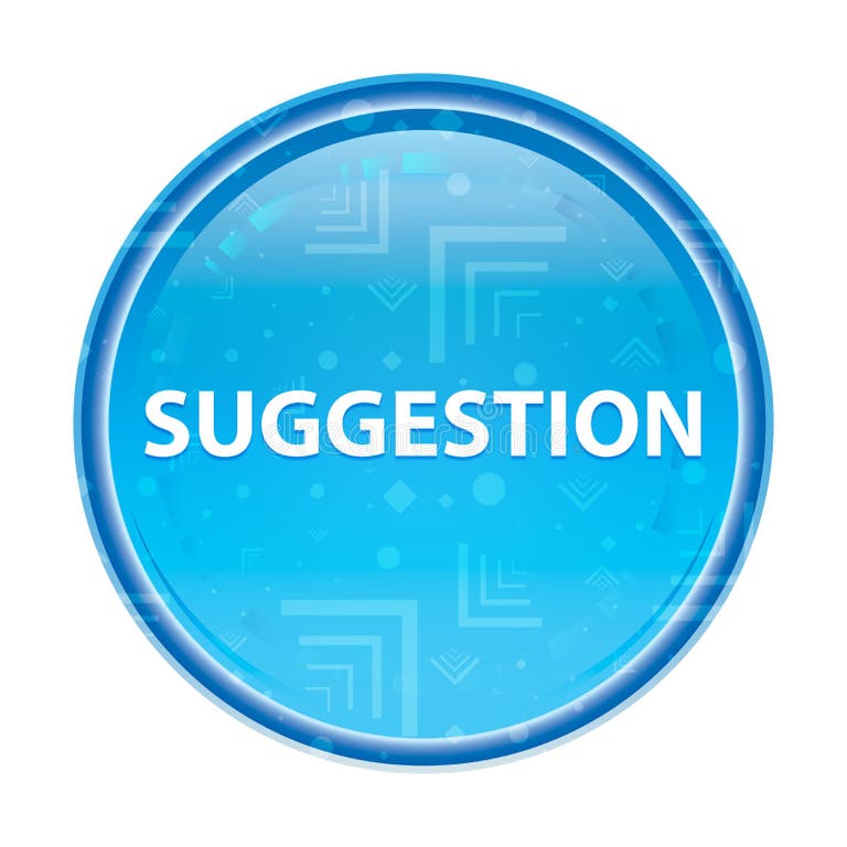 Suggestion Floral Blue Round Button Stock Illustration - Illustration ...