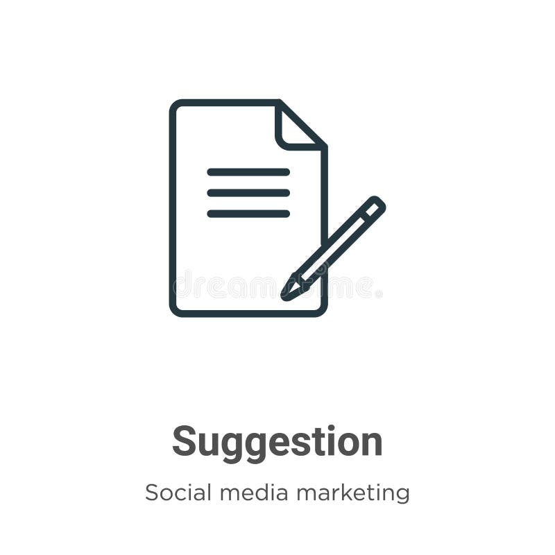 Suggestion Outline Vector Icon. Thin Line Black Suggestion Icon, Flat ...