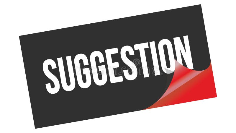 SUGGESTION Text on Black Red Sticker Stamp Stock Illustration ...