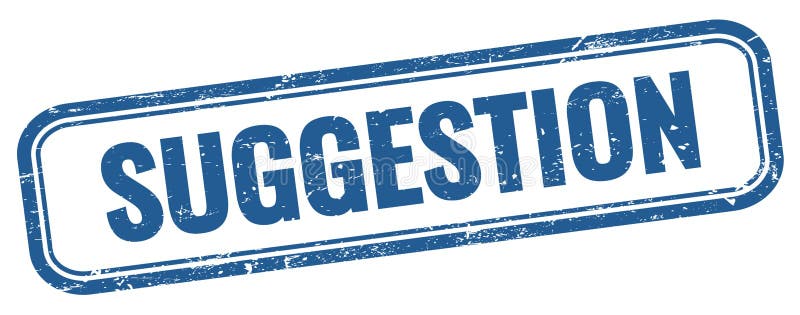 SUGGESTION Text Written on Red Grungy Round Stamp Stock Illustration ...