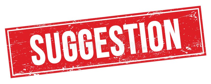 SUGGESTION Text on Red Grungy Rectangle Stamp Stock Illustration ...